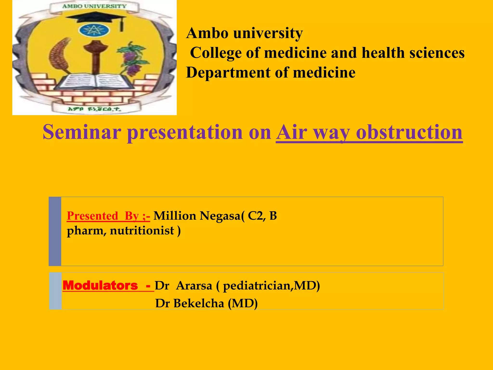 pediatric air way obstruction | PPTX