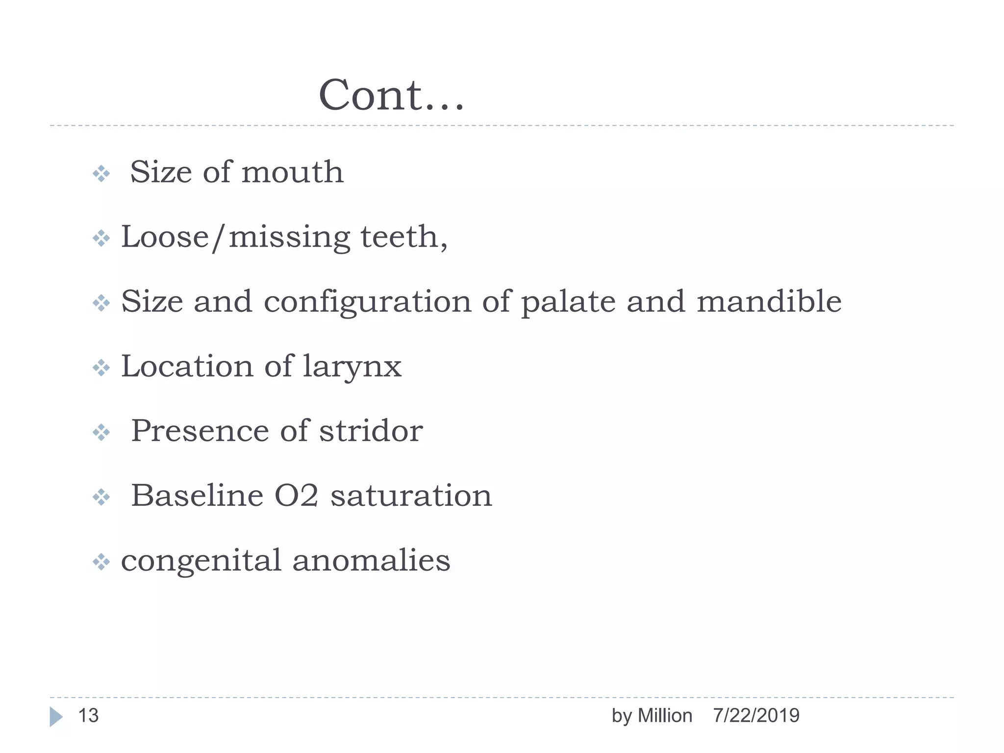 pediatric air way obstruction | PPTX