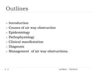 pediatric air way obstruction | PPTX