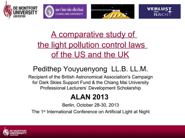 ALAN - Artificial Light at Night 2013 (The 1st International Conference ...