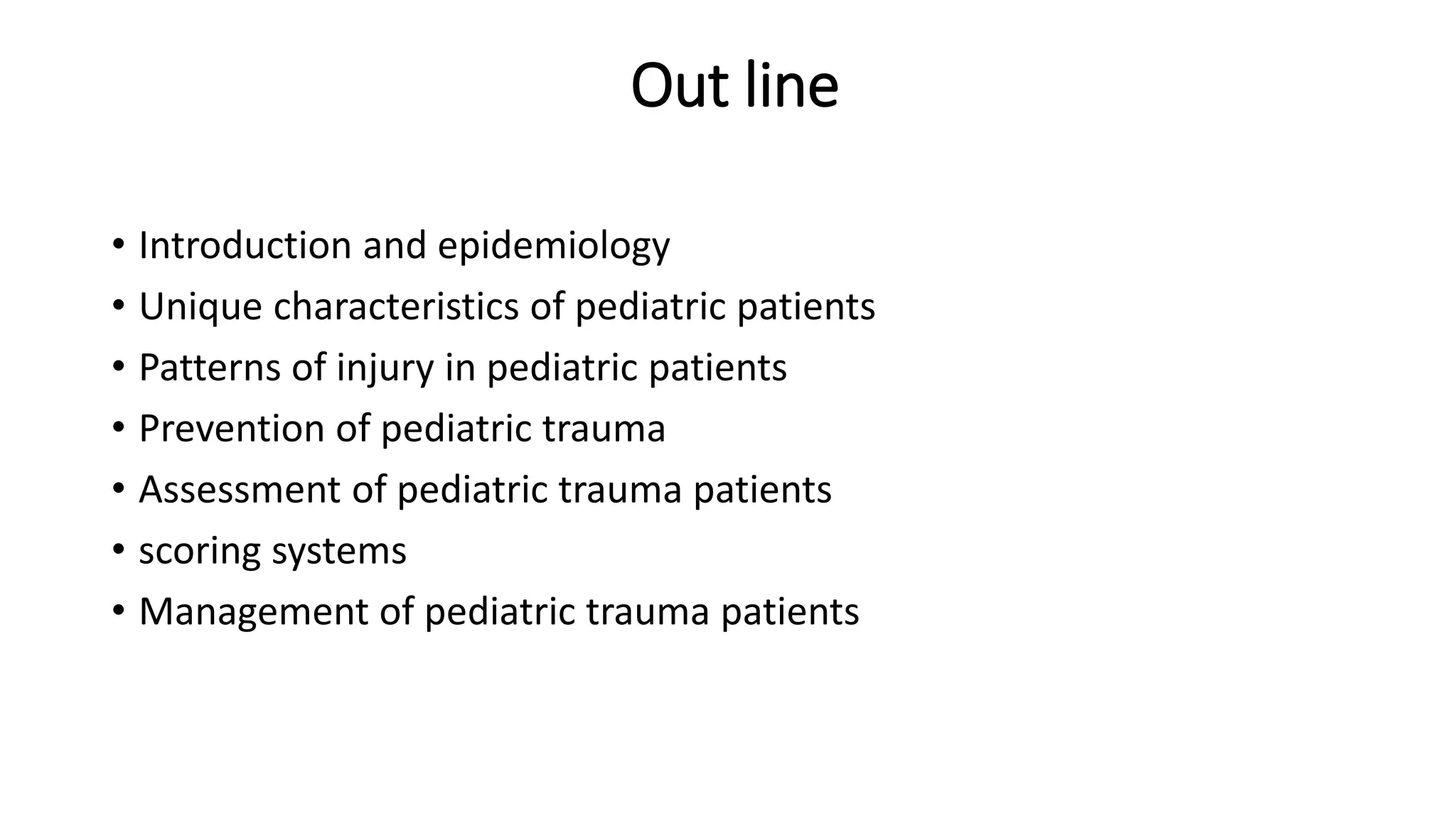 pediatric trauma early diagnosis, evaluation and management | PPT
