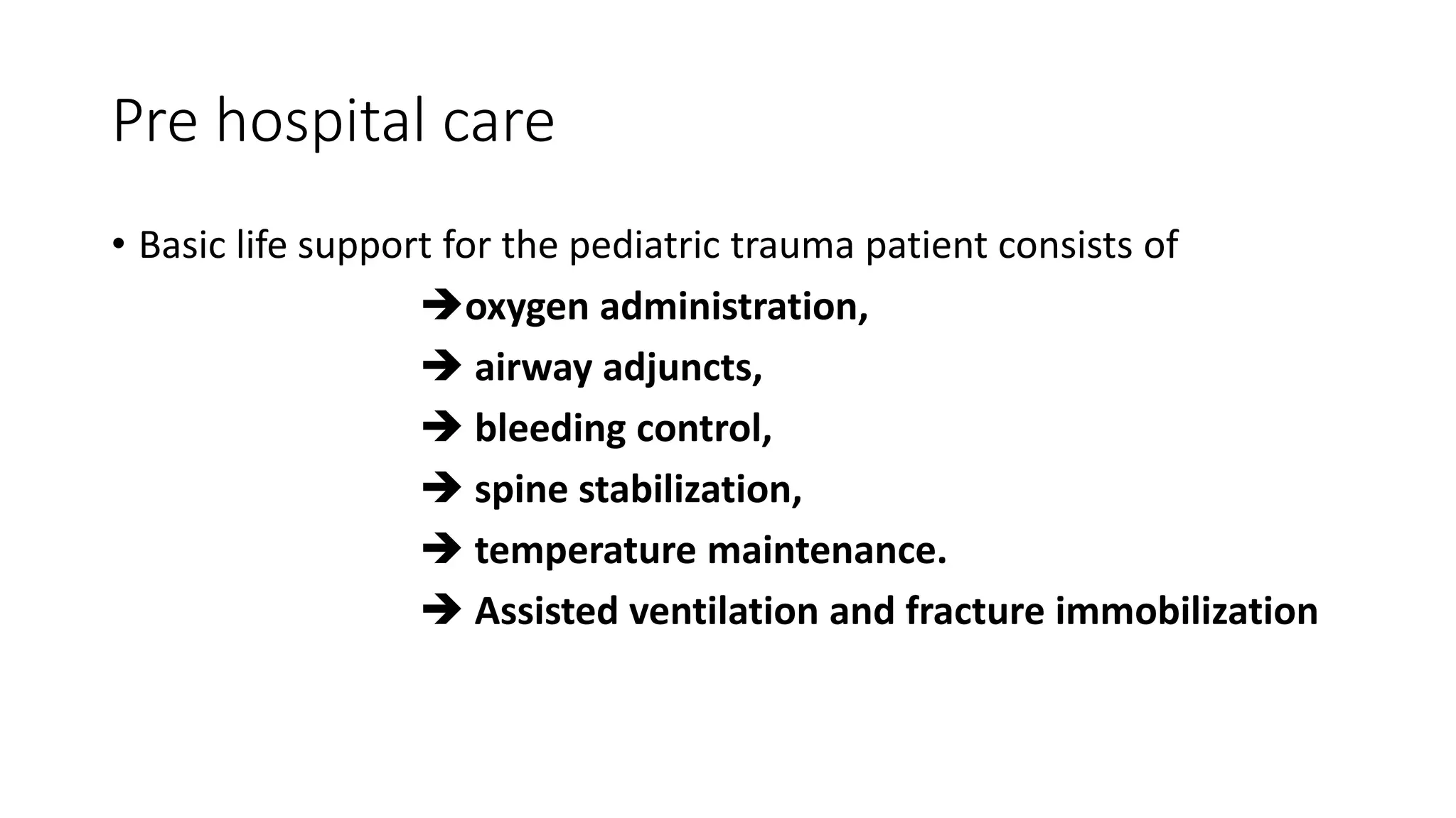 pediatric trauma early diagnosis, evaluation and management | PPTX