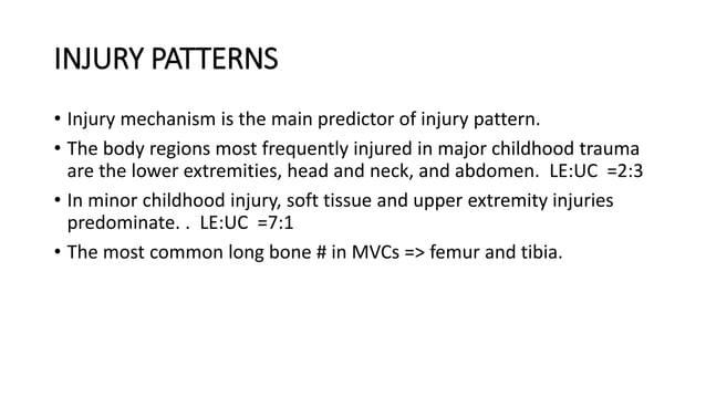 pediatric trauma early diagnosis, evaluation and management | PPTX