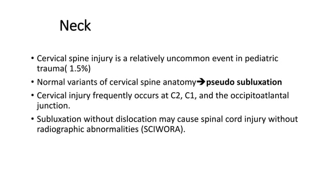 pediatric trauma early diagnosis, evaluation and management | PPTX