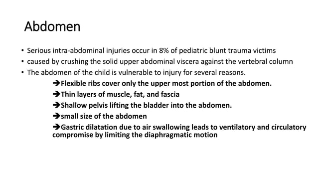 pediatric trauma early diagnosis, evaluation and management | PPT