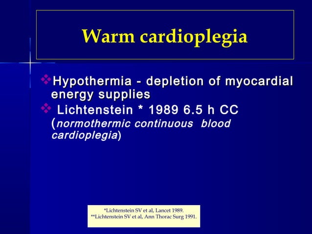 Myocardial Protection in Pediatric Cardiac Surgery | PPT