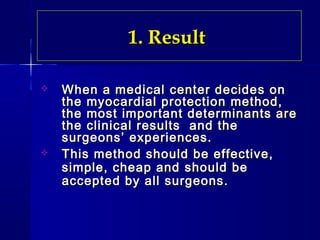 Myocardial Protection in Pediatric Cardiac Surgery | PPT