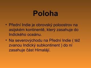 Přední indie | PPT
