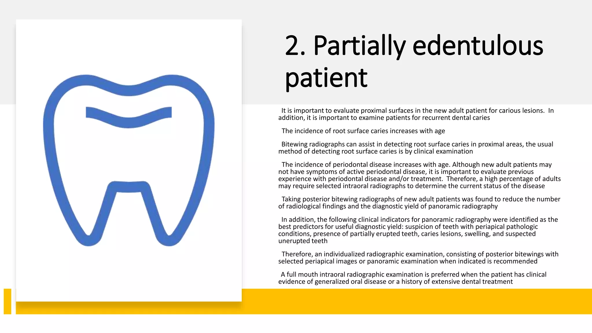 Guidelines for dental radiographs for pediatric and adolescent | PPTX