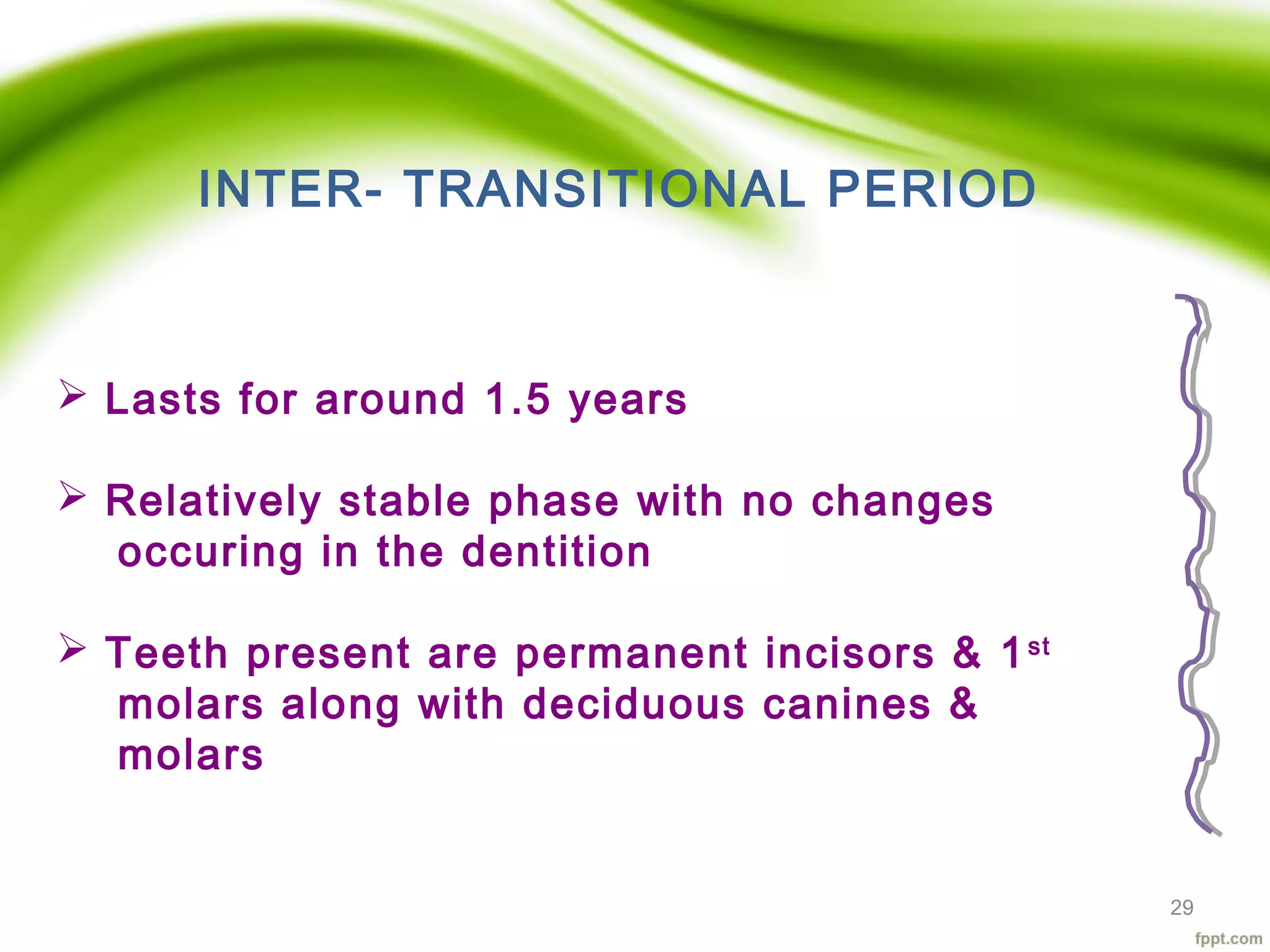 clinical features of mixed dentition period | PPT