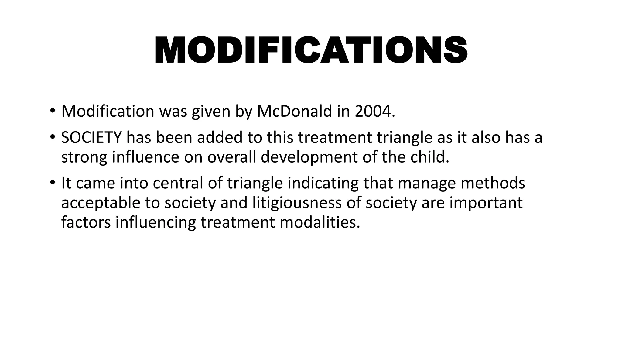 Pedodontic treatment triangle | PPTX