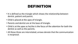 Pedodontic treatment triangle | PPTX
