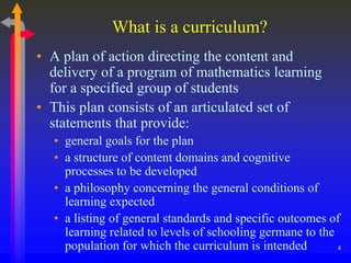 Pedagogy of Mathematics-Mathematics Curriculum | PPSX