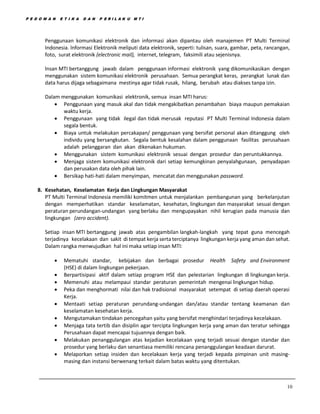 Pedoman etika dan perilaku terkait code of conduct | PDF