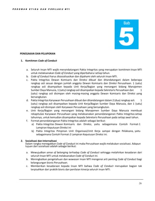 Pedoman etika dan perilaku terkait code of conduct | PDF