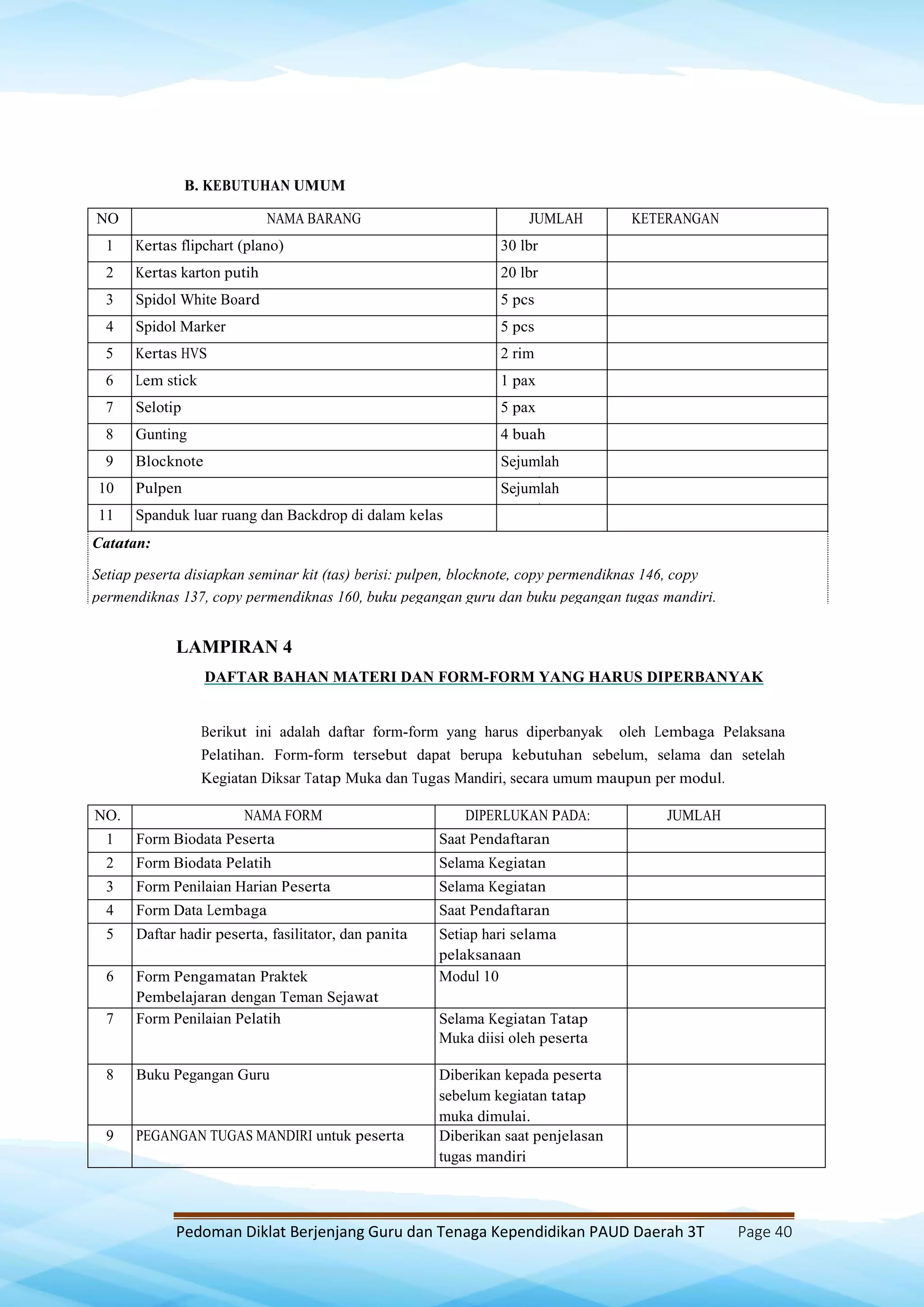 Pedoman Diklat Berjenjang Bagi Guru PAUD di Daerah 3T | PDF