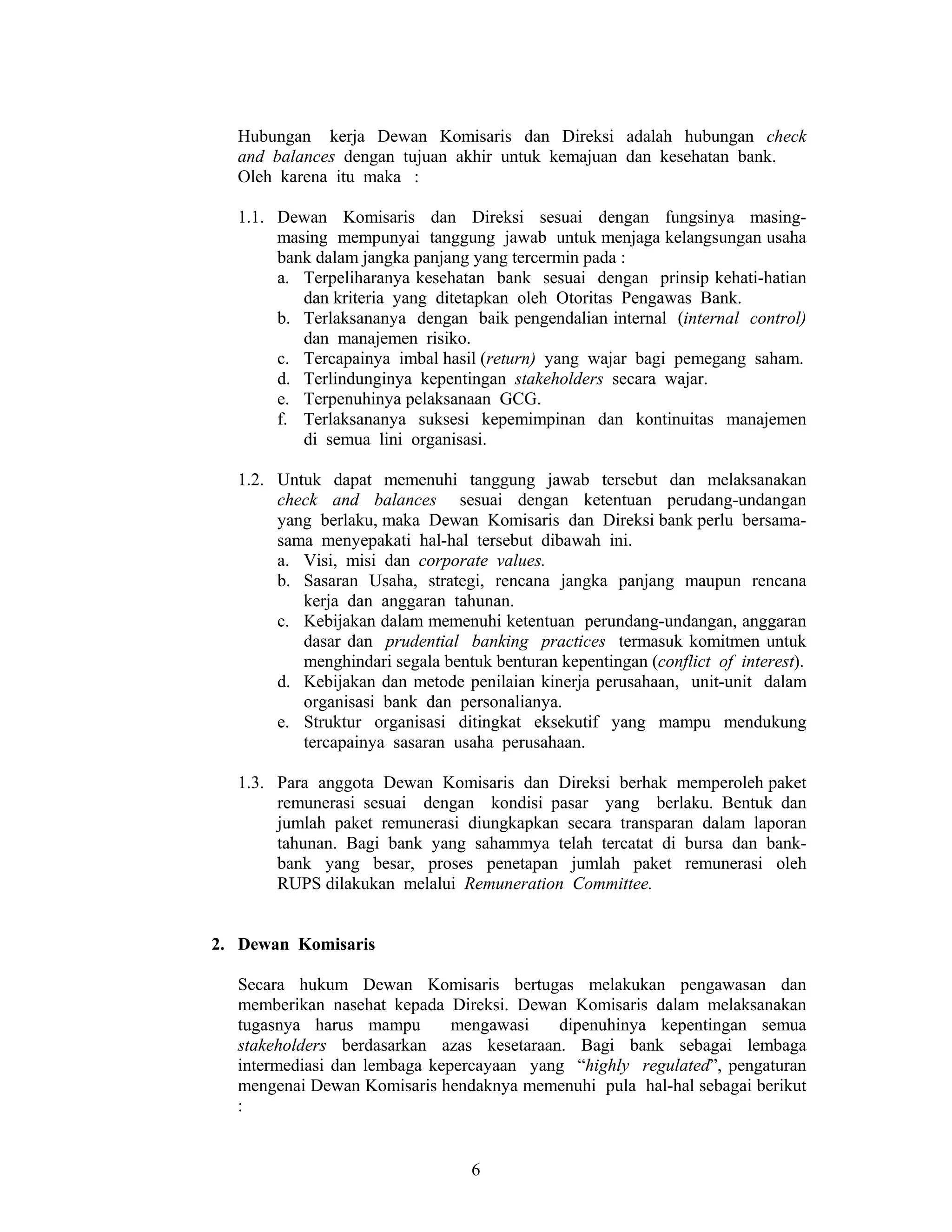 Pedoman gcg-perbankan | PDF