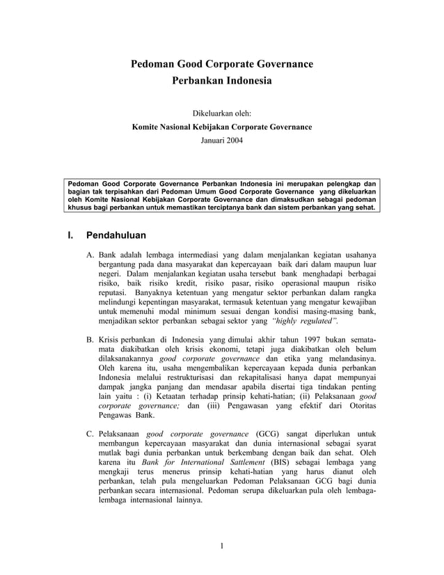Pedoman gcg-perbankan | PDF