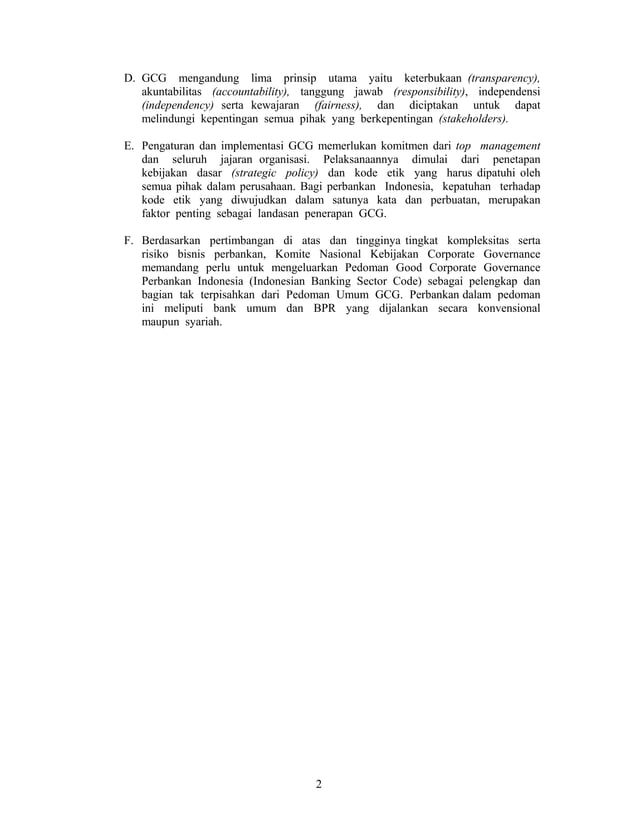Pedoman gcg-perbankan | PDF