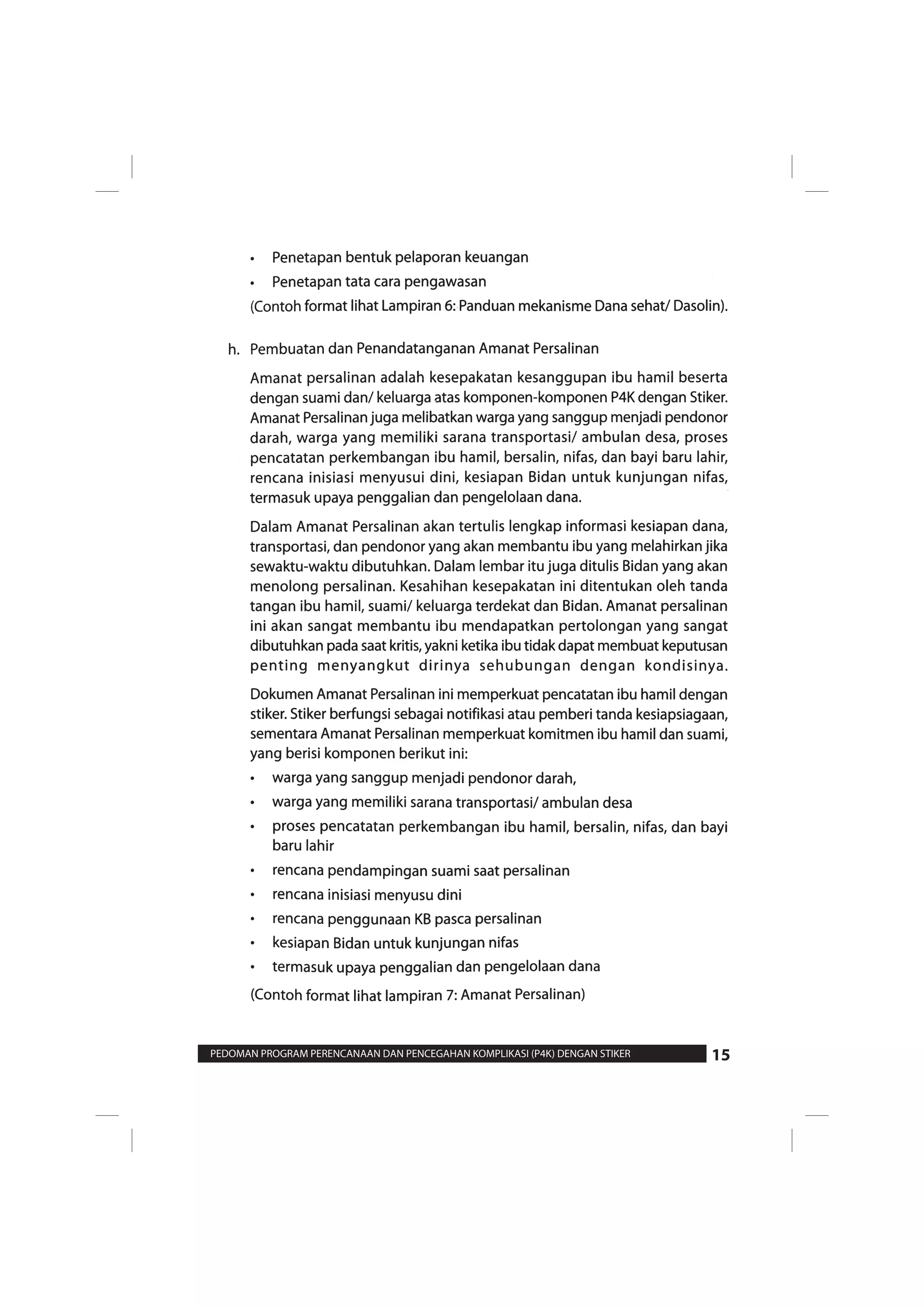 Buku Pedoman P4K (Perencanaan Persalinan dan Pencegahan Komplikasi ...