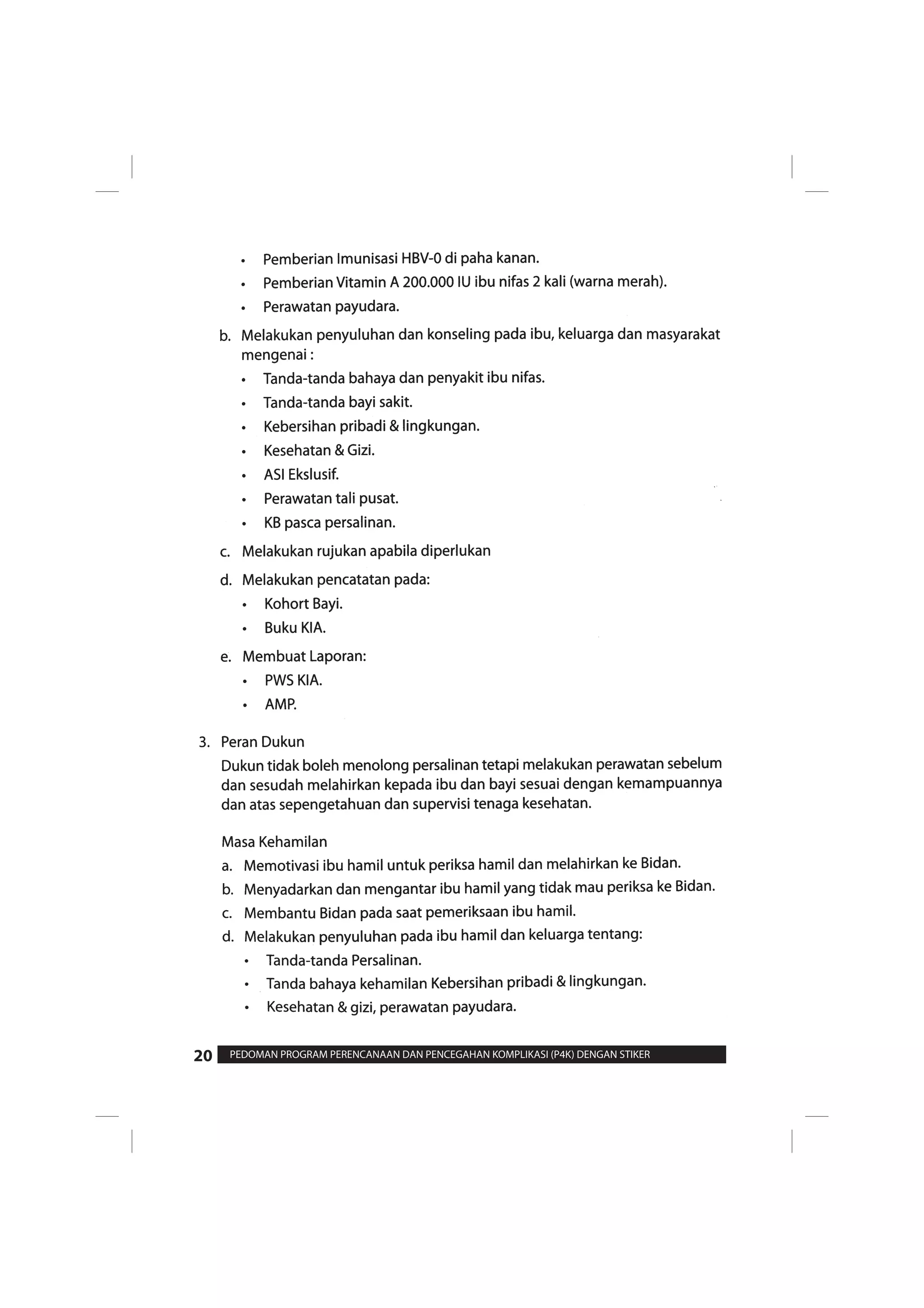 Buku Pedoman P4K (Perencanaan Persalinan dan Pencegahan Komplikasi ...