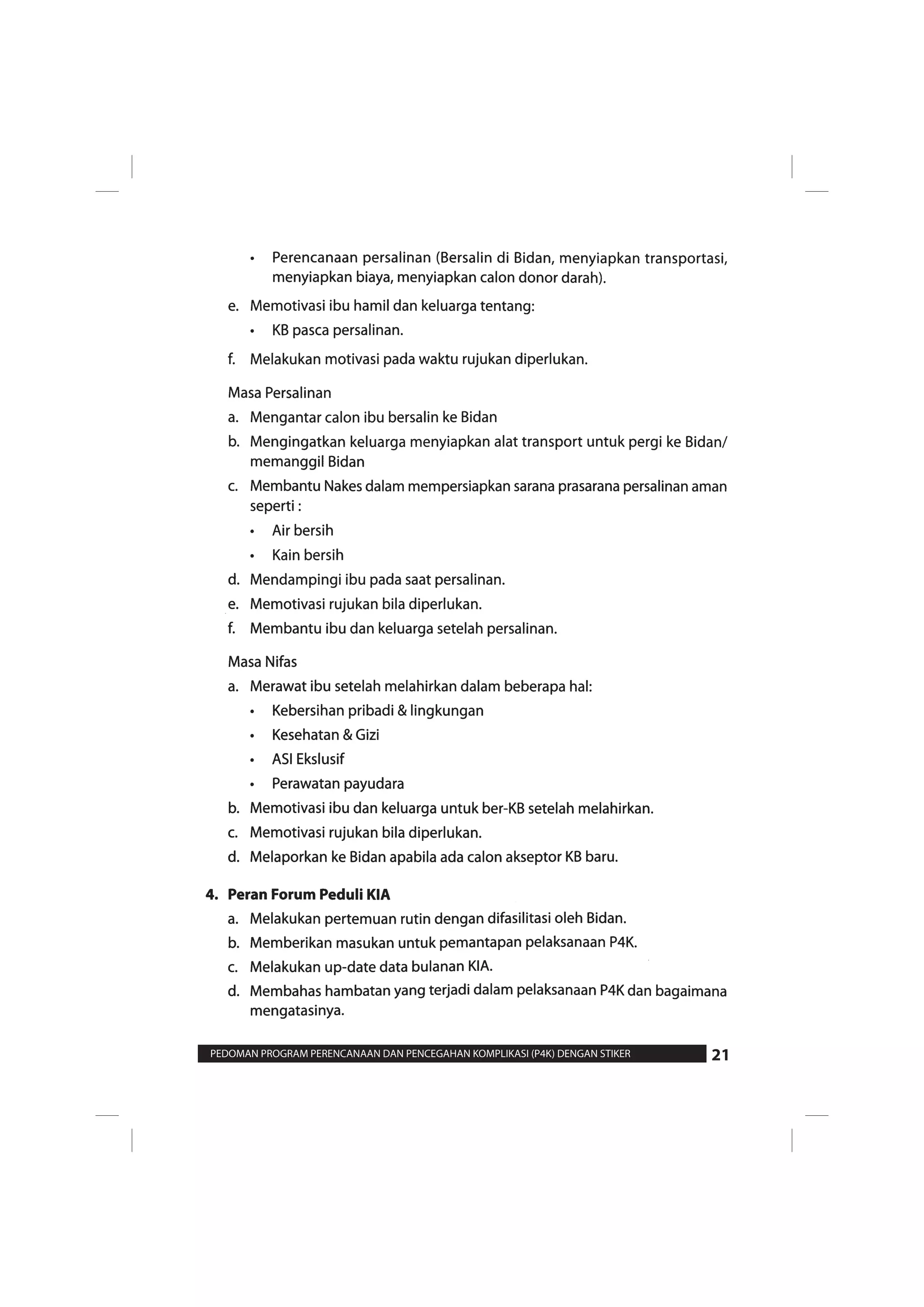 Buku Pedoman P4K (Perencanaan Persalinan dan Pencegahan Komplikasi ...