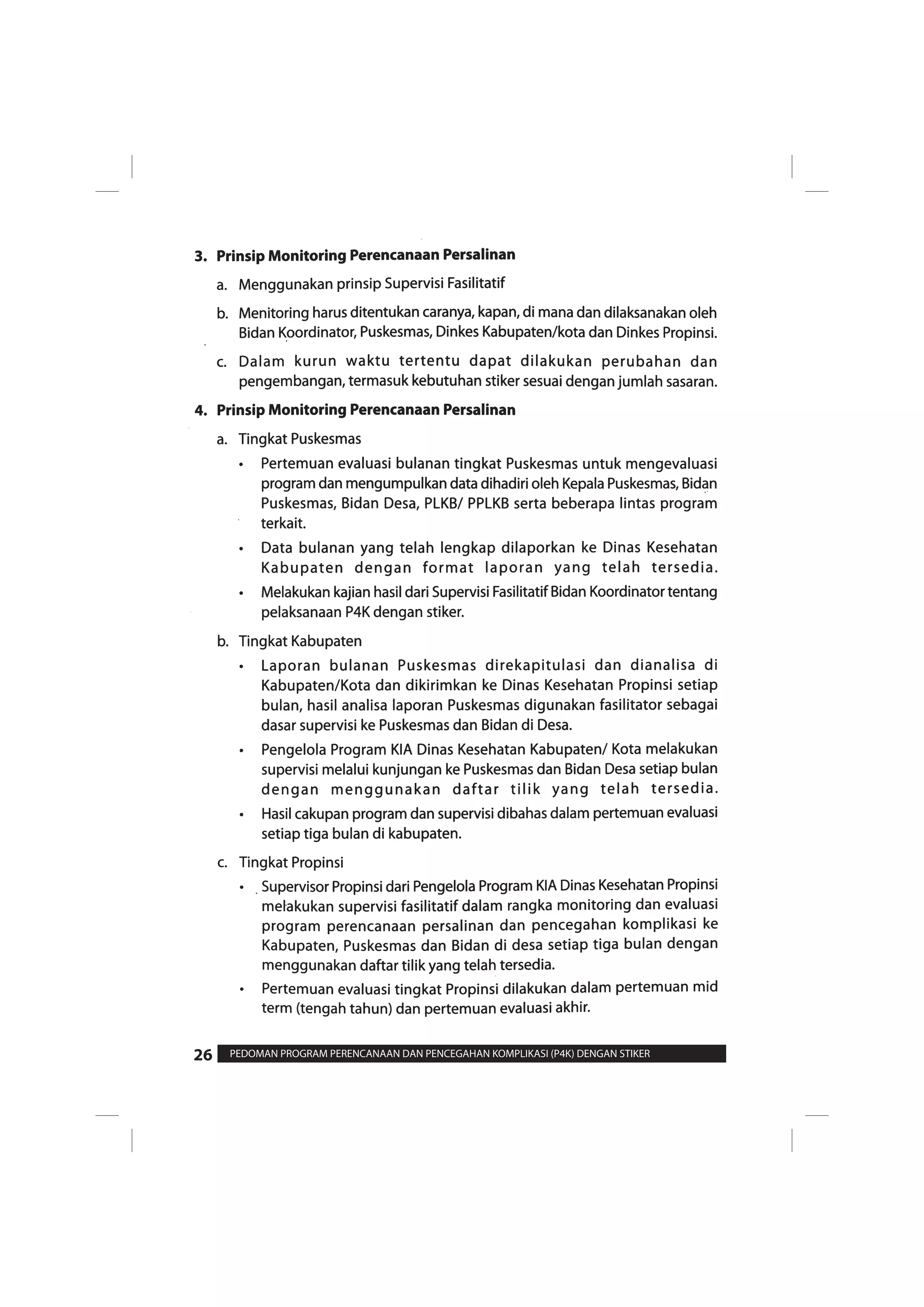 Buku Pedoman P4K (Perencanaan Persalinan dan Pencegahan Komplikasi) 2008 | PDF