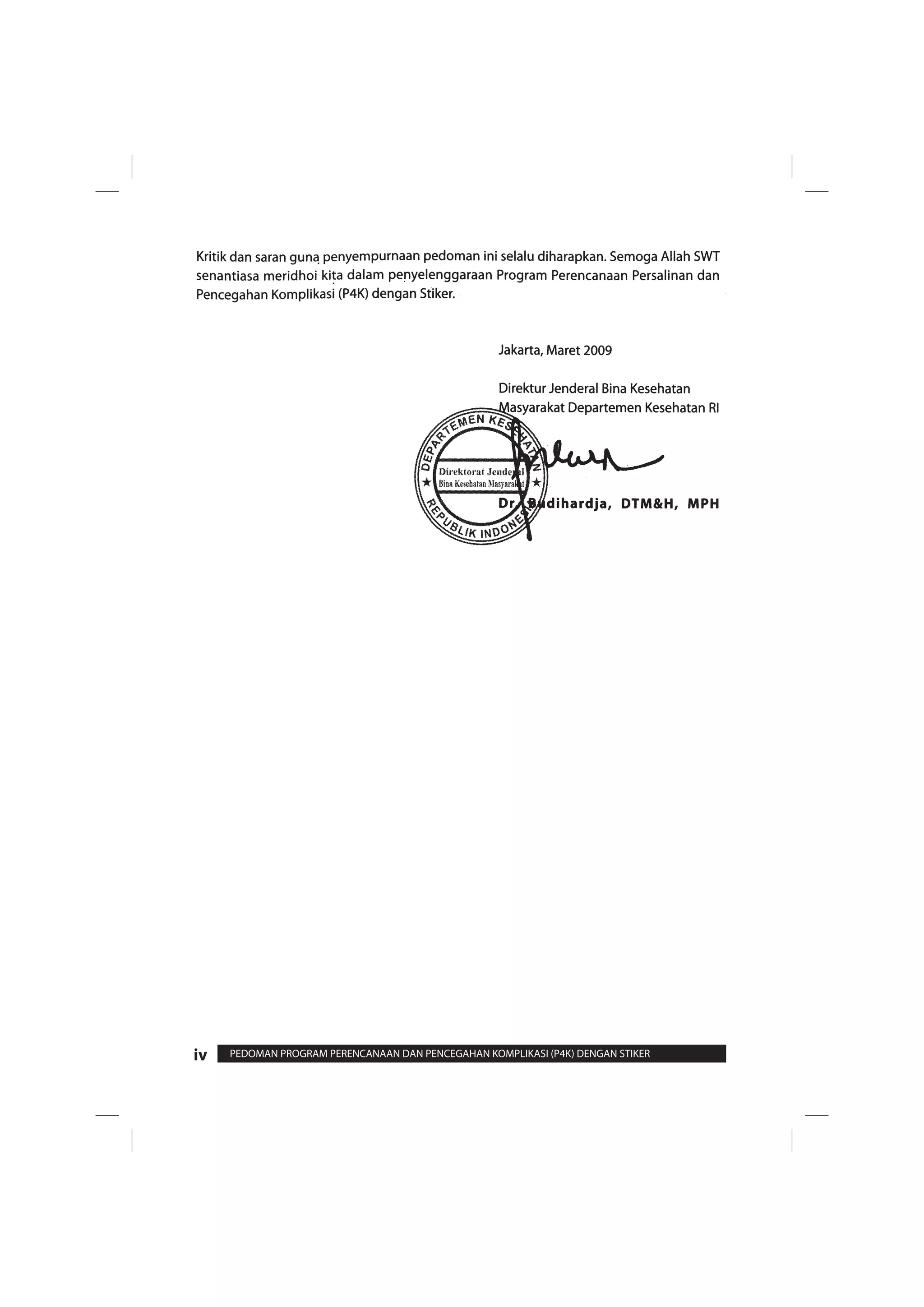 Buku Pedoman P4K (Perencanaan Persalinan dan Pencegahan Komplikasi ...