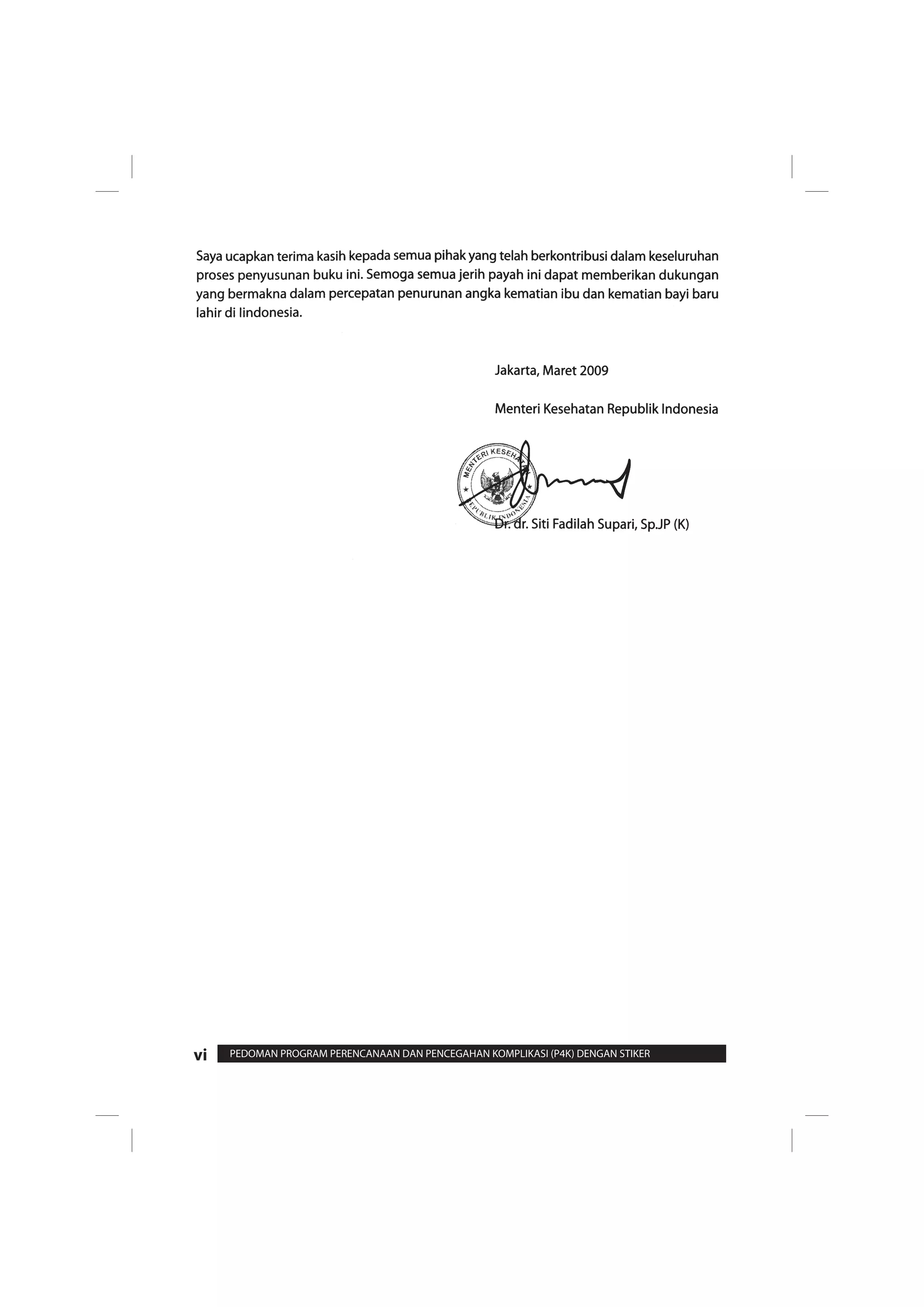 Buku Pedoman P4K (Perencanaan Persalinan dan Pencegahan Komplikasi ...