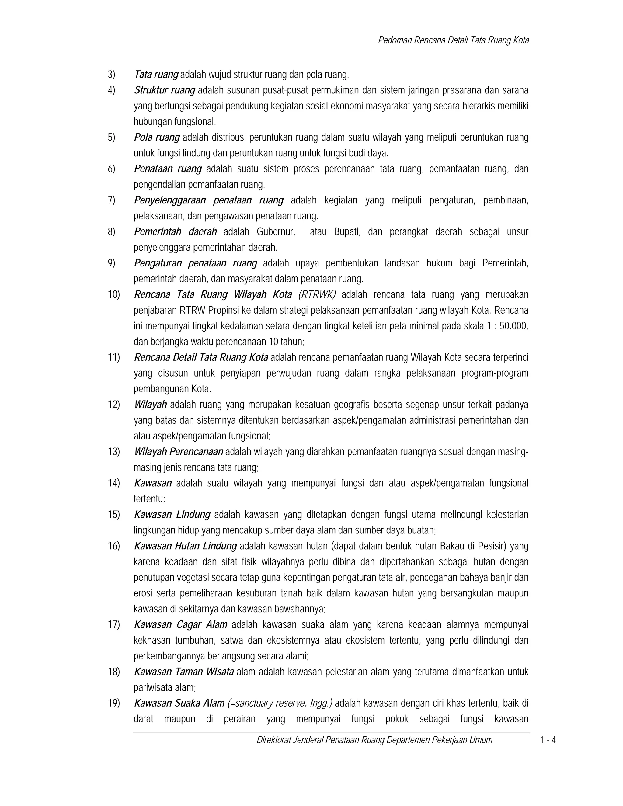 Pedoman penyusunan RDTR Kota | PDF