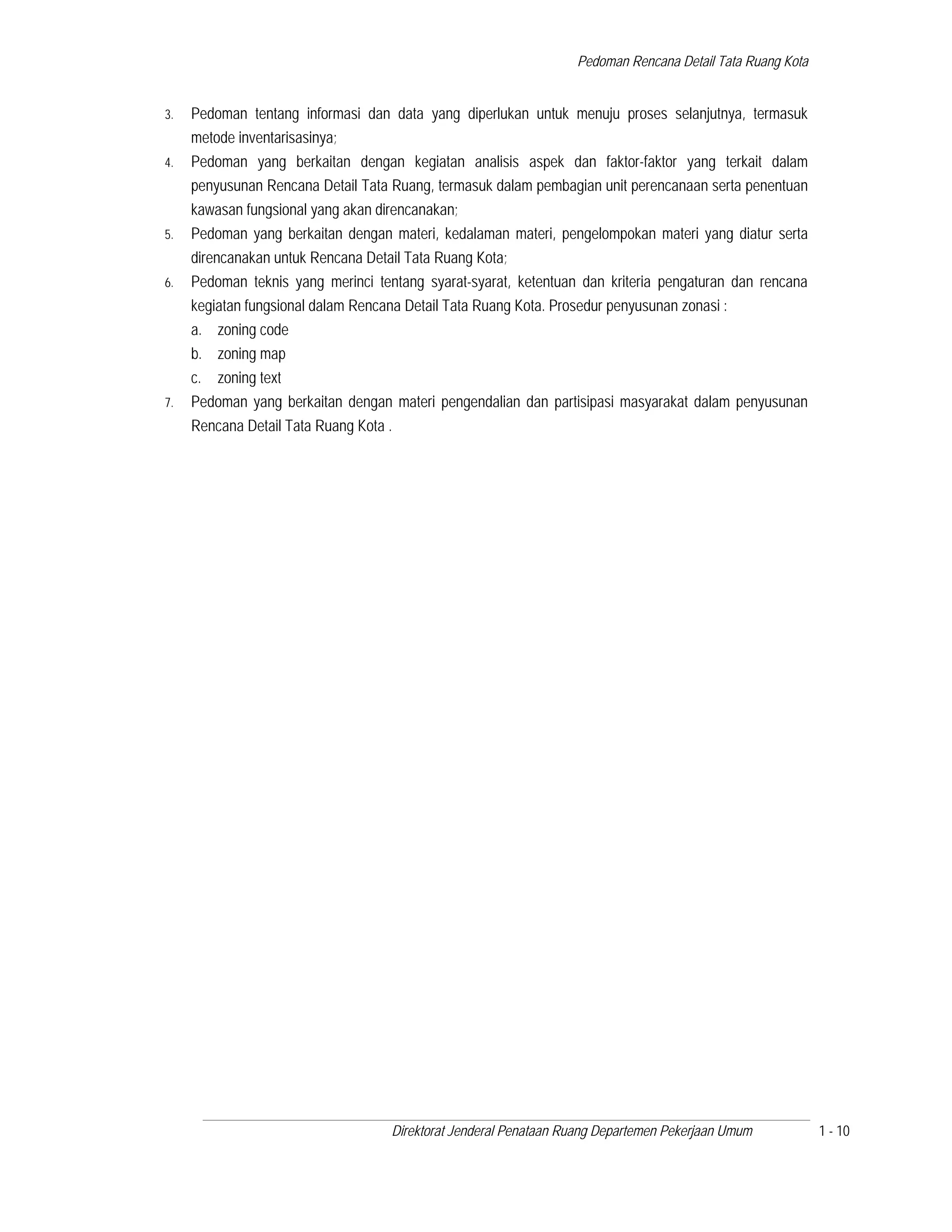 Pedoman penyusunan RDTR Kota | PDF