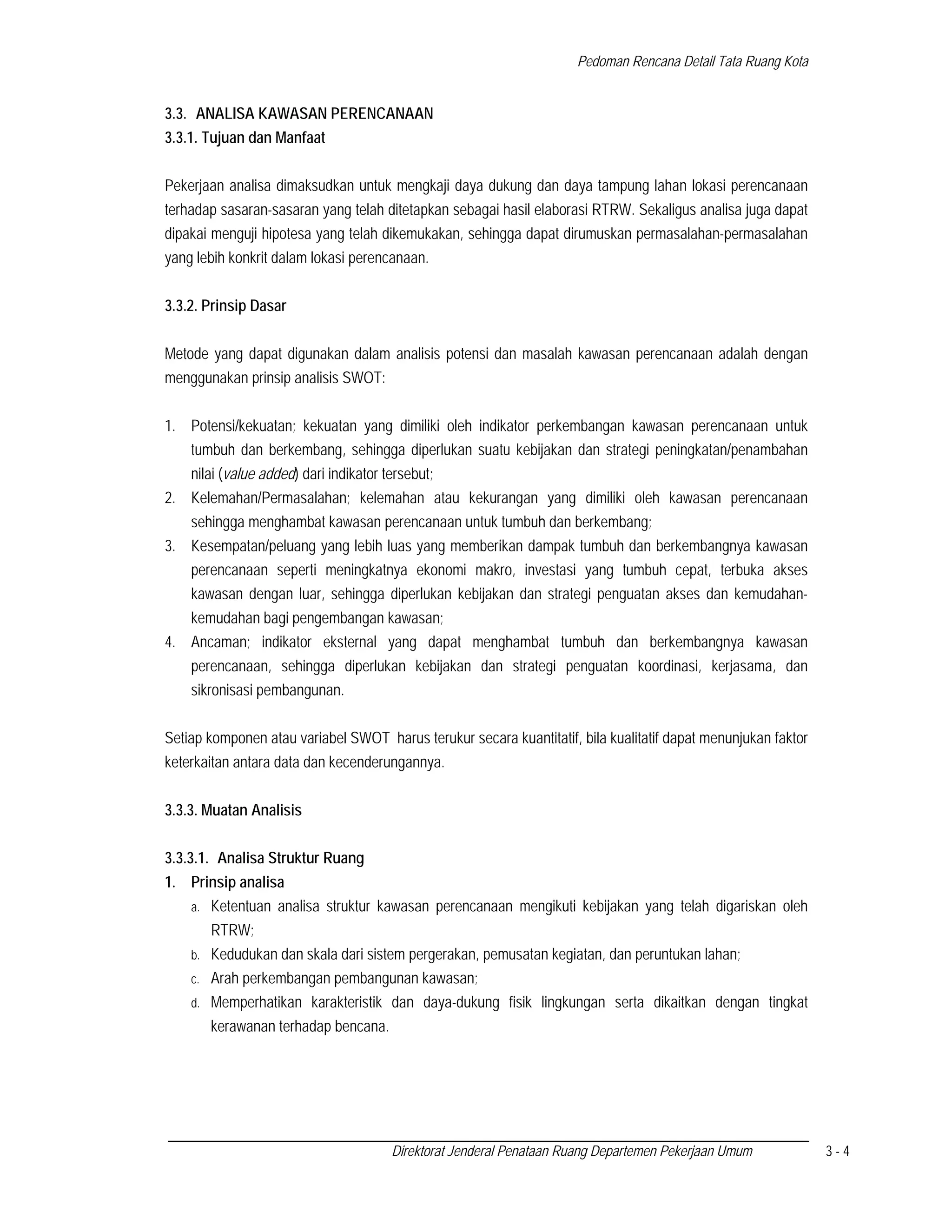 Pedoman penyusunan RDTR Kota | PDF