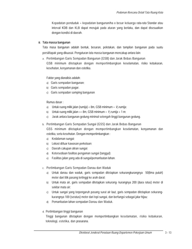 Pedoman penyusunan RDTR Kota | PDF