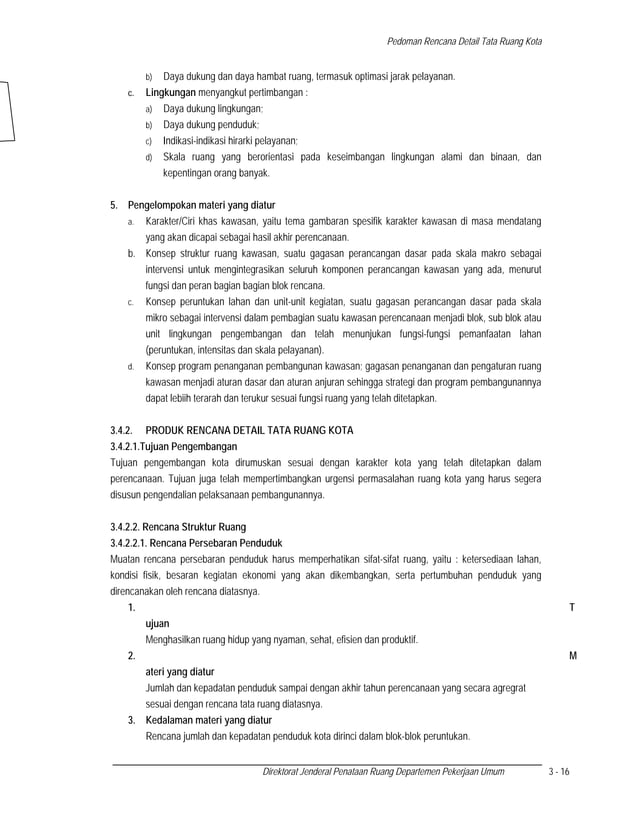 Pedoman penyusunan RDTR Kota | PDF