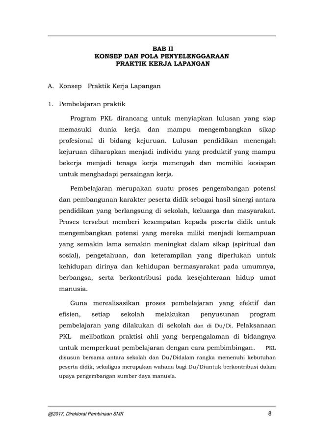 Pedoman pkl-smk | DOC