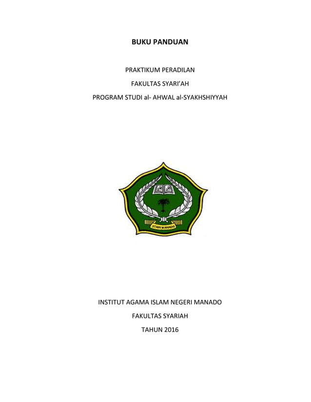 BUKU PANDUAN: Pedoman Praktikum Peradilan | PDF