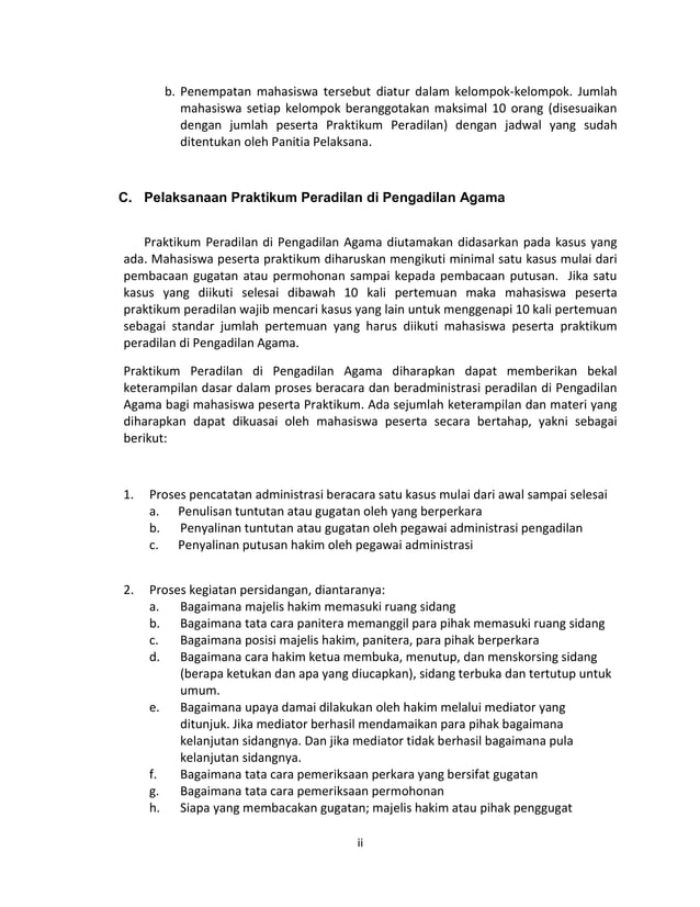 BUKU PANDUAN: Pedoman Praktikum Peradilan | PDF