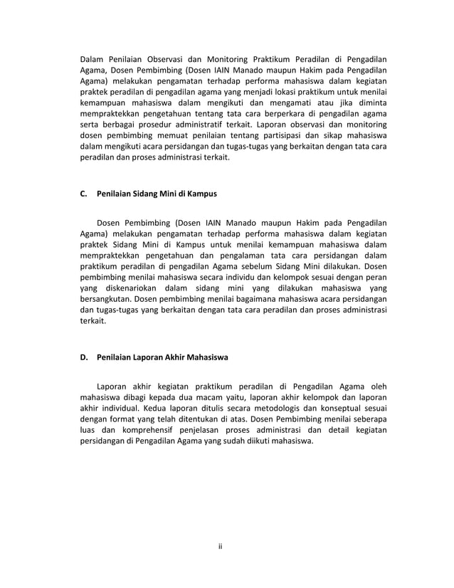 BUKU PANDUAN: Pedoman Praktikum Peradilan | PDF