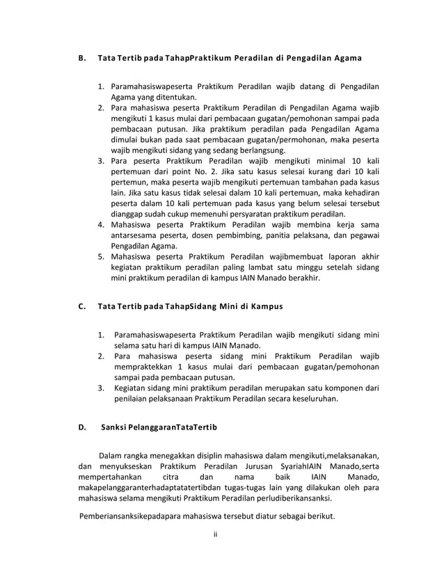 BUKU PANDUAN: Pedoman Praktikum Peradilan | PDF