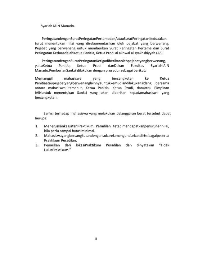 BUKU PANDUAN: Pedoman Praktikum Peradilan | PDF