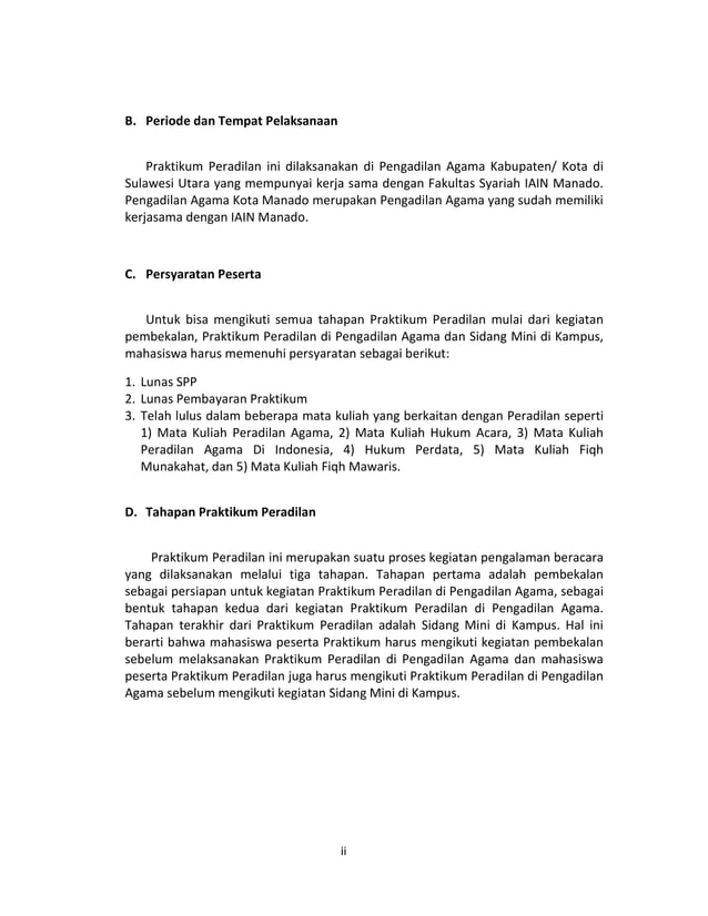 BUKU PANDUAN: Pedoman Praktikum Peradilan | PDF