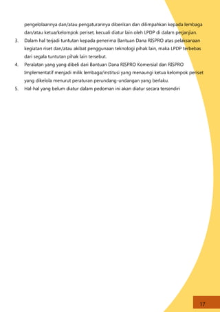 LPDP Pedoman riset-inovatif-produktif-rispro | PDF