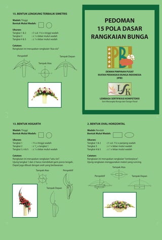 Pedoman 15 pola dasar rangkaian bunga kreatif | PDF