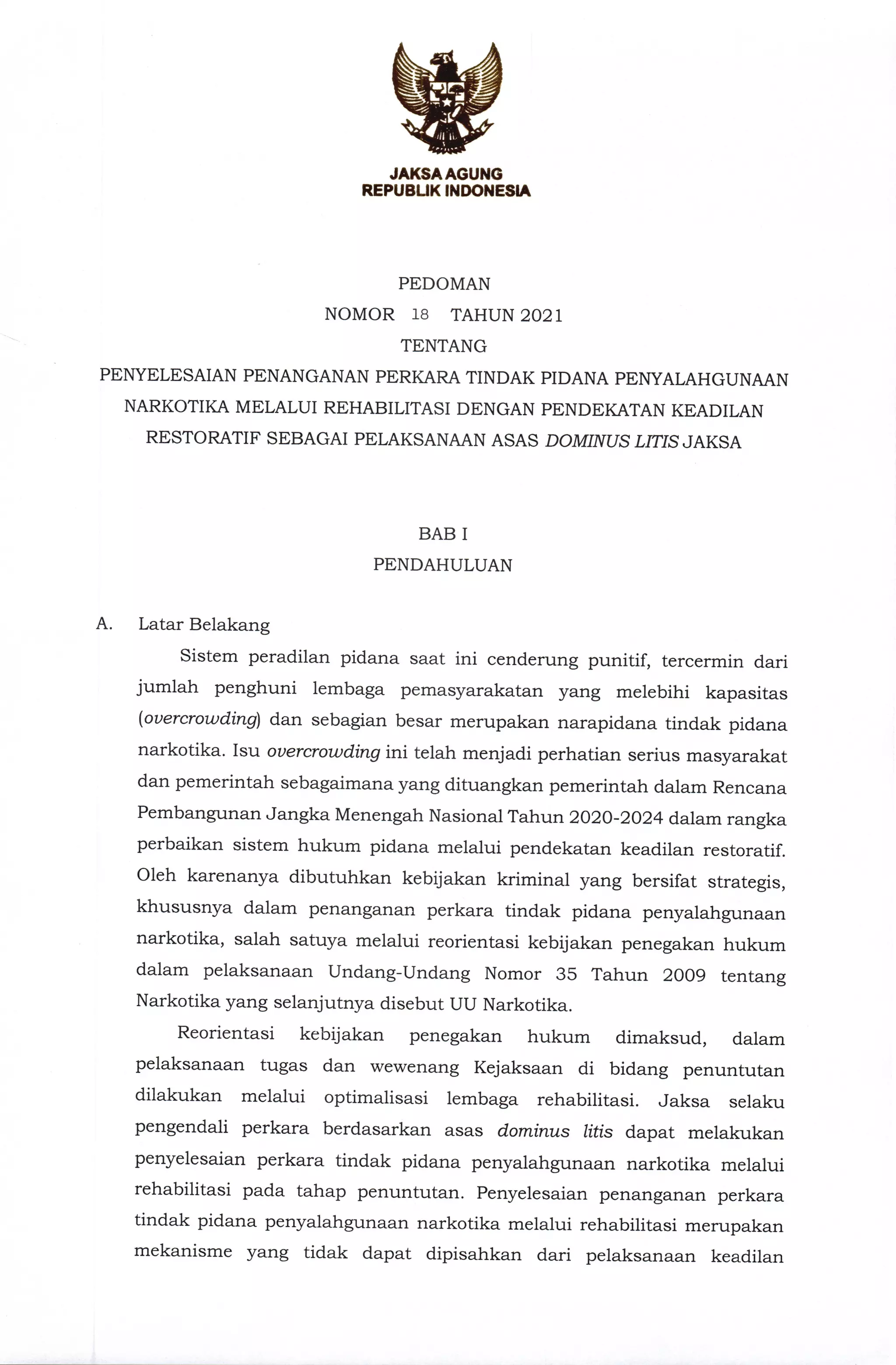 Pedoman 18 Tahun 2021 Pdf