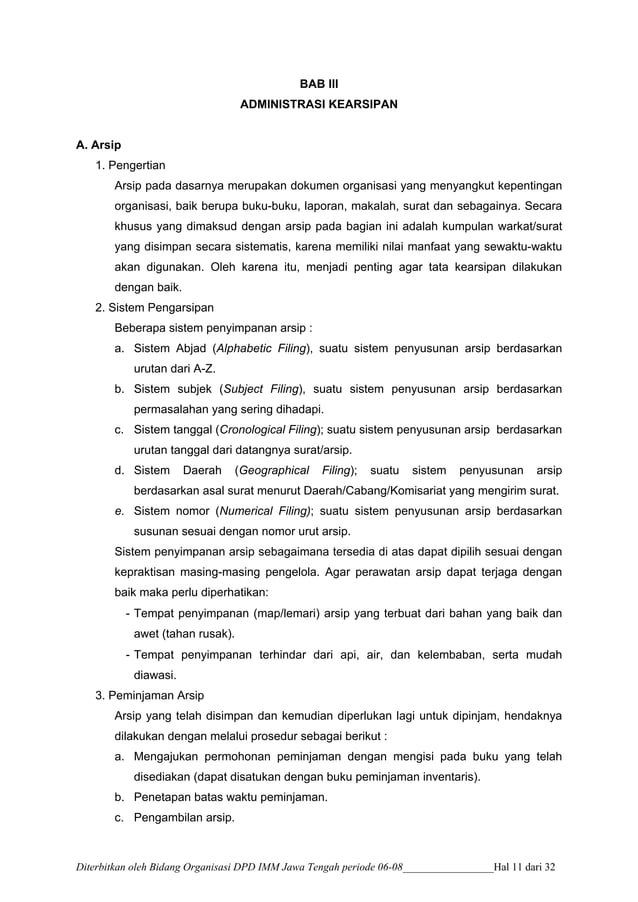 Pedoman administrasi IMM | PDF