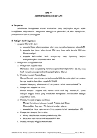 Pedoman administrasi IMM | PDF