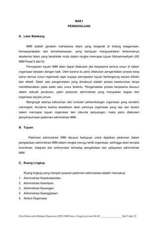 Pedoman administrasi IMM | PDF