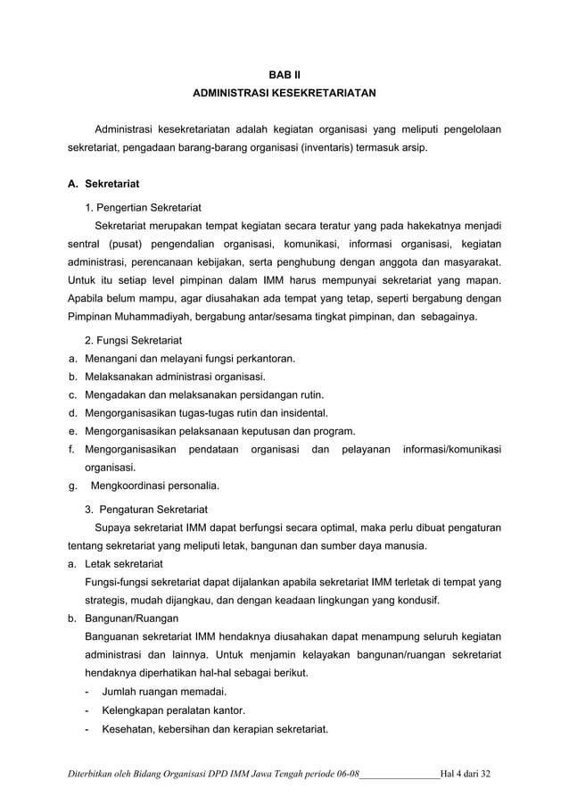 Pedoman administrasi IMM | PDF