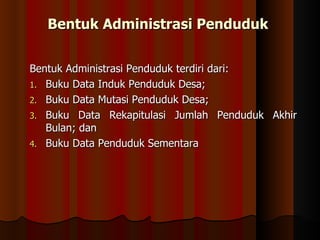 Pedoman administrasi desa | PPT