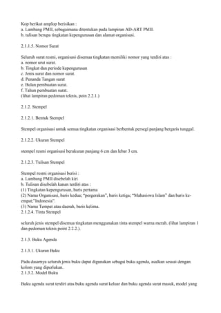 Pedoman administrasi pmii | DOCX